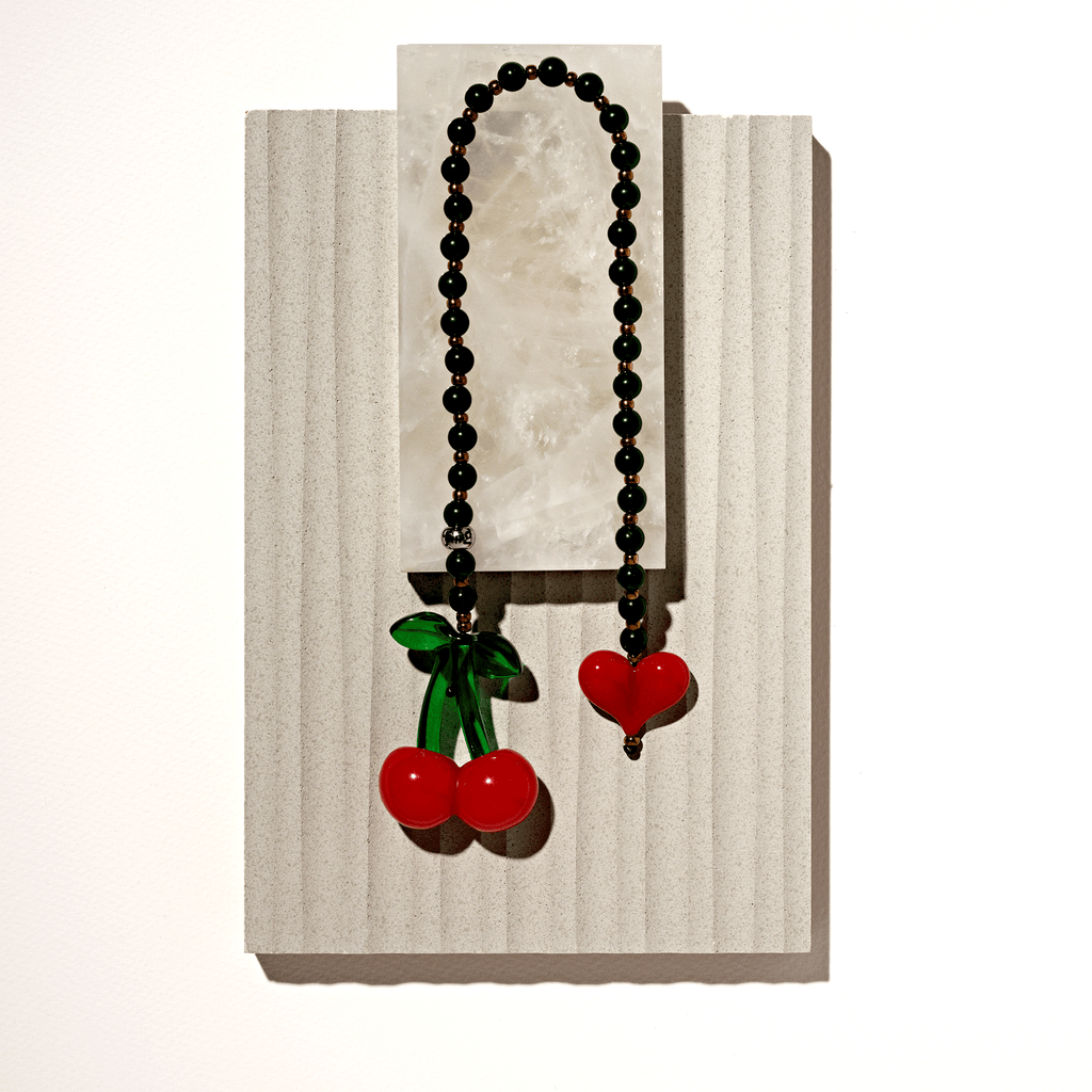 Cherry Drop Jade Bag Charm | String Ting® Official – String Ting London